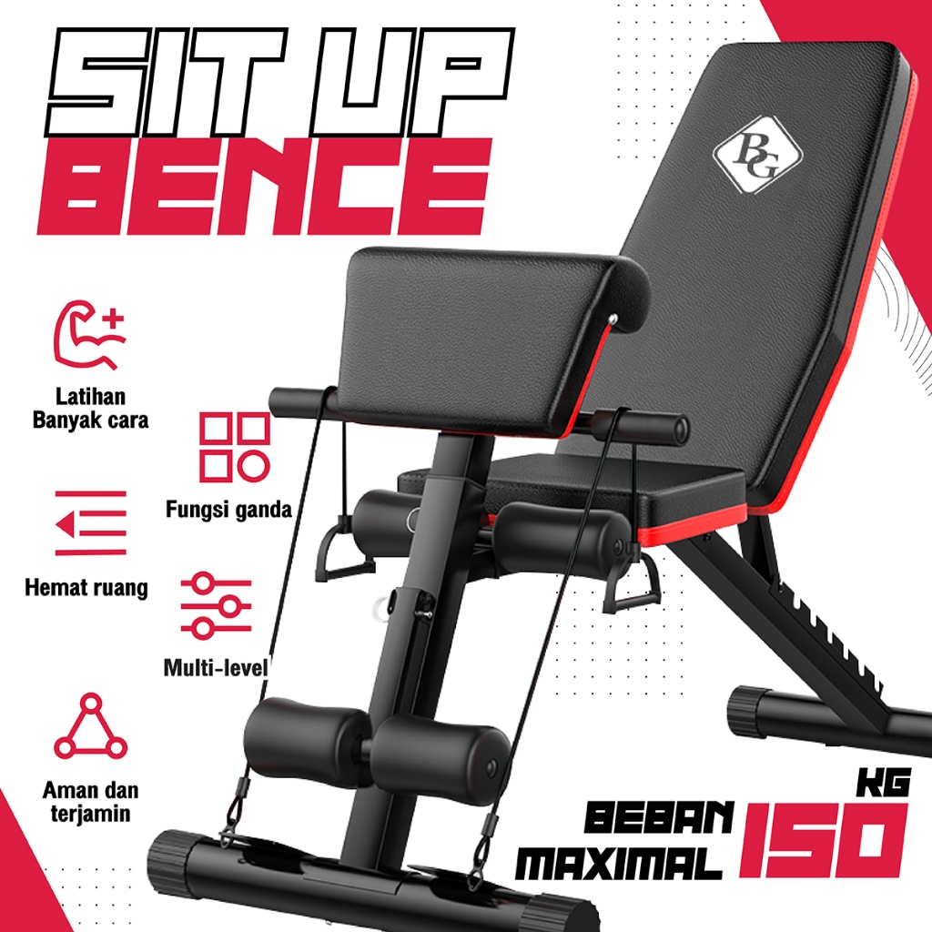 Jual HTD SPORT Bench Sit Up Bench Adjustable 7 Level - Kursi Sit Up ...