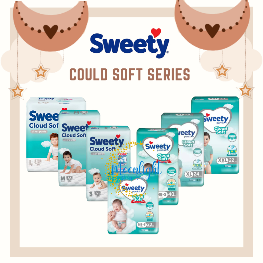 Jual Sweety Silver Soft Cloud Pants Perekat Popok Bayi Perekat NBS40 ...