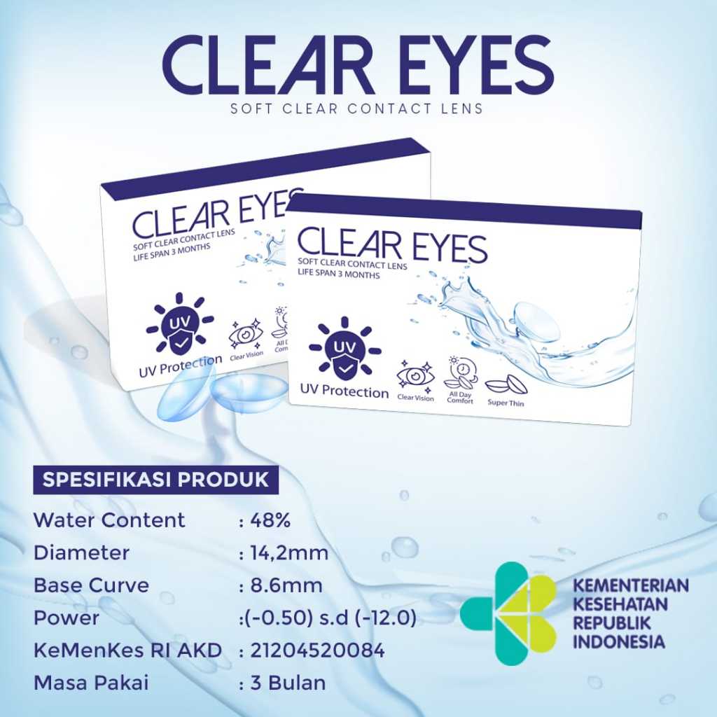 Jual SOFTLENS CLEAR EYES IRISLAB BENING 14,2 MM MINUS ///// SOFLEN ...