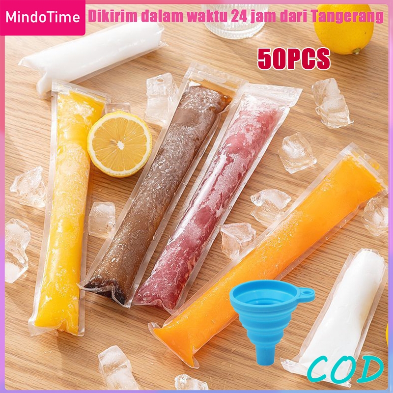 Jual 50Buah Plastik Jelly Plastik Es Mambo Plastik Klip Es Lilin / Tas ...