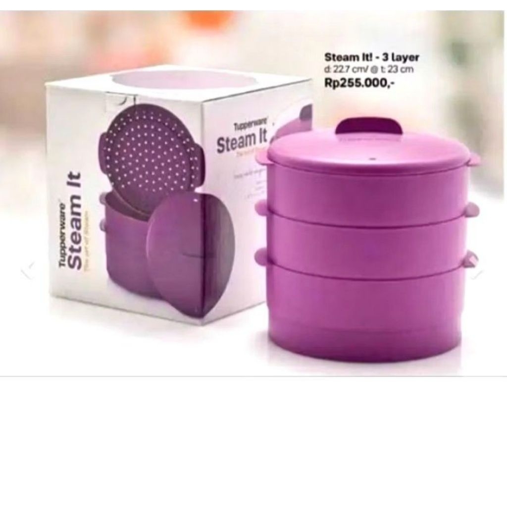 Jual TUPPERWARE STEAM IT 3 LAYER KUKUSAN MAKANAN PENGUKUS | Shopee ...