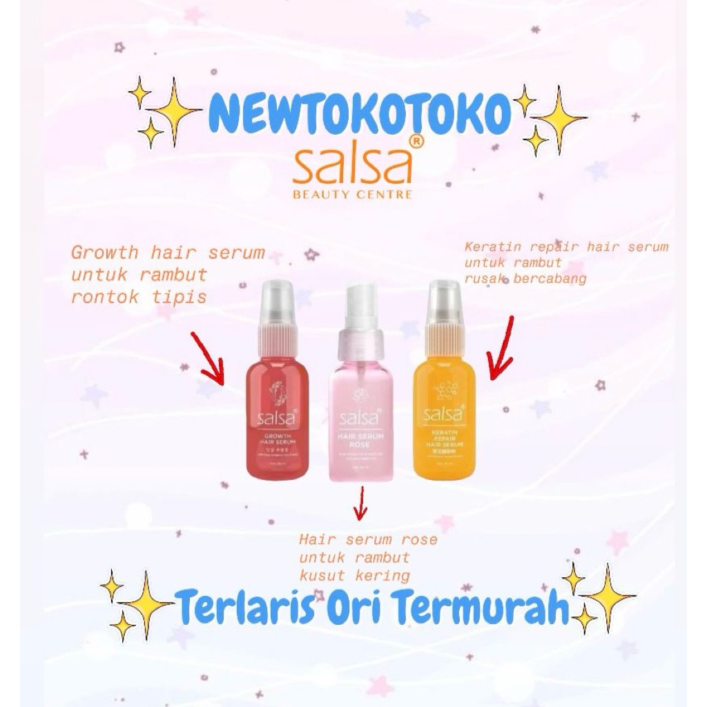 Jual SALSA Hair Serum 80ml - Spray Perawatan Rambut Keratin & Growth ...