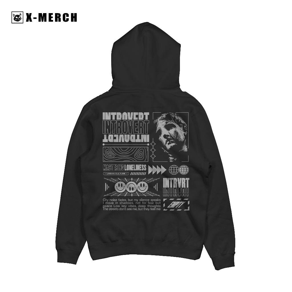 Jual Hoodie Distro Pria Streetwear - Introvert - Urban Apparel | Shopee ...