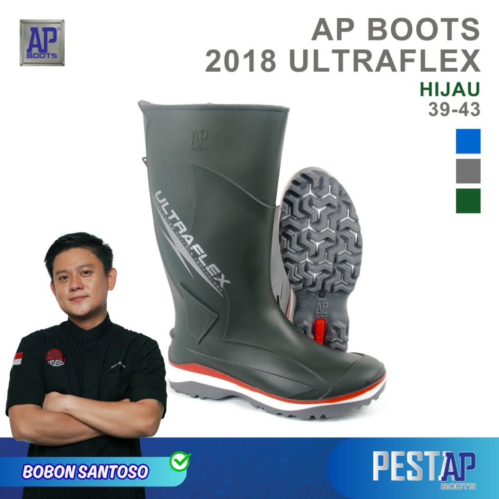 Jual AP Boots 2018 Ultraflex Hijau - Sepatu Boot PVC | Shopee Indonesia