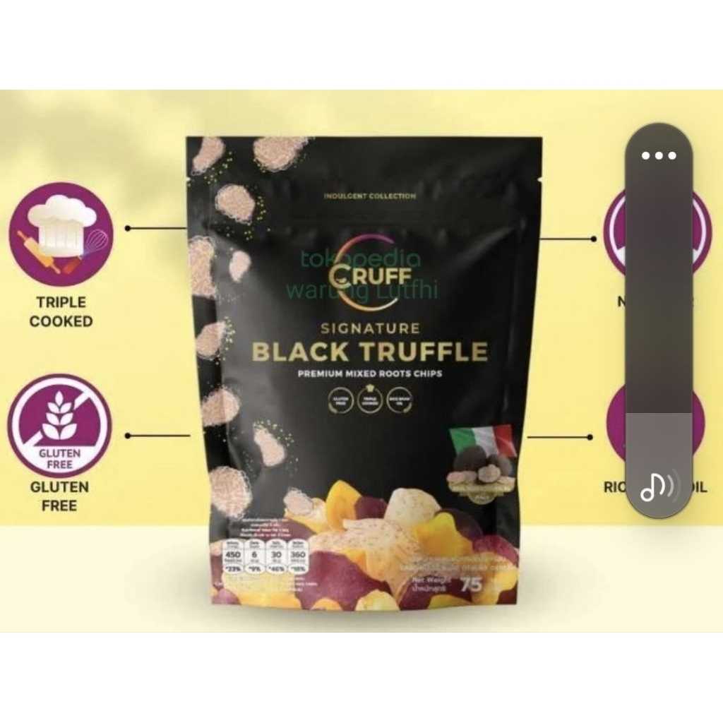 Jual Cruff Signature Black Truffle Mixed Roots Chips / Rubio Potato ...