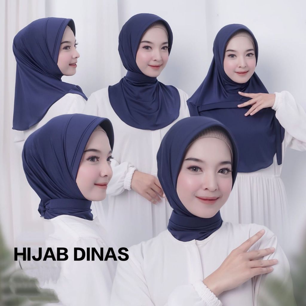 Jual Hijab Dinas Anti Tembem Spandex sutra Tali (Polwan Pns Pemda Kowad ...