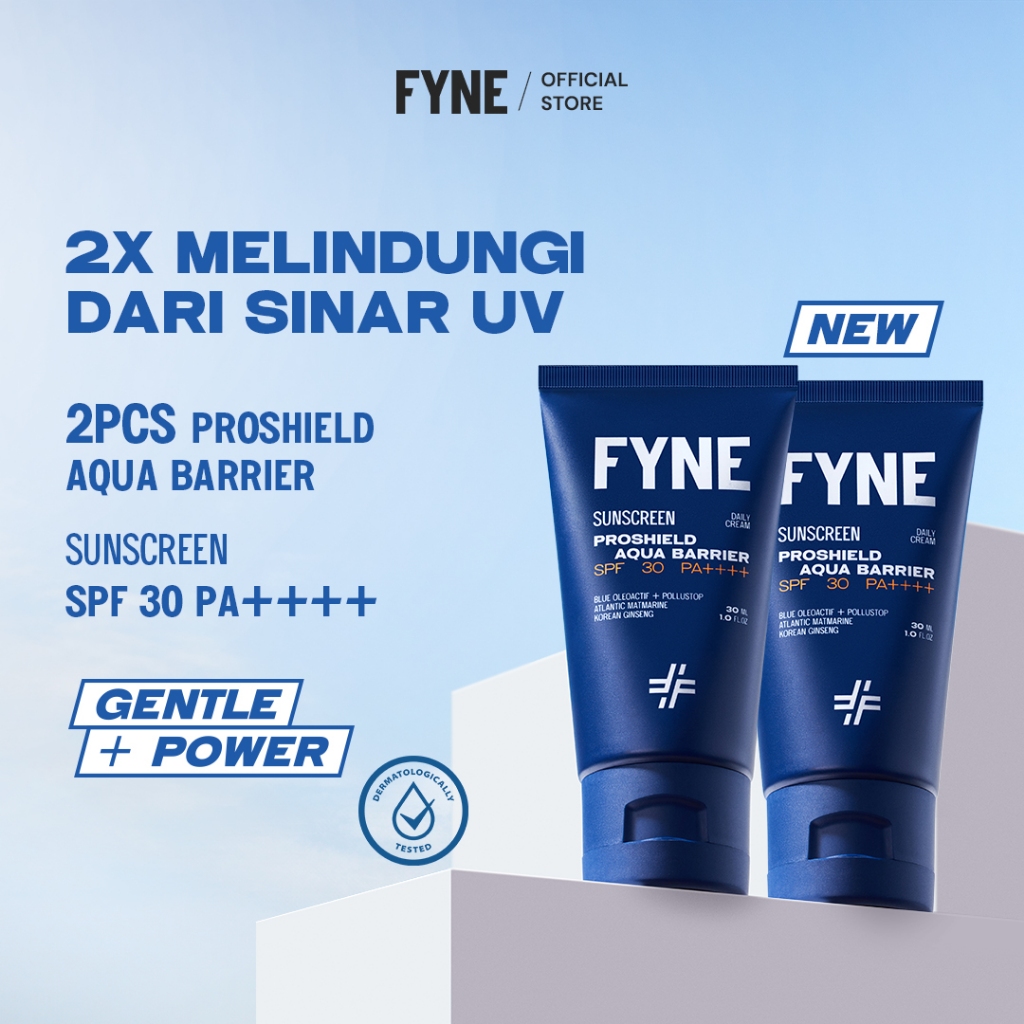 Jual FYNE [TWIN 2IN1 PAKET SUNSCREEN] Sunscreen Pria ProShield Aqua ...