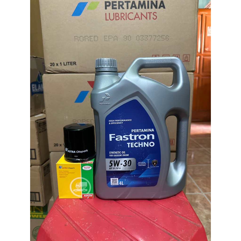 Jual PAKET GANTI OLI FASTRON TECHNO SAE 5W-30 GALON DAN FILTER OLI ...