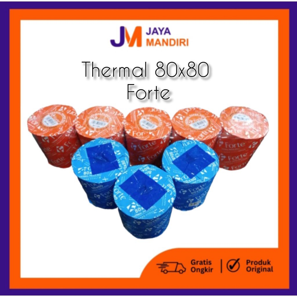 Jual Kertas Thermal / Struk Kasir 80x80 Forte | Shopee Indonesia