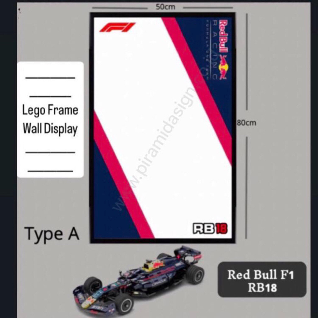 Jual Frame Lego Redbull f1 Formula One wall display mainan koleksi ...