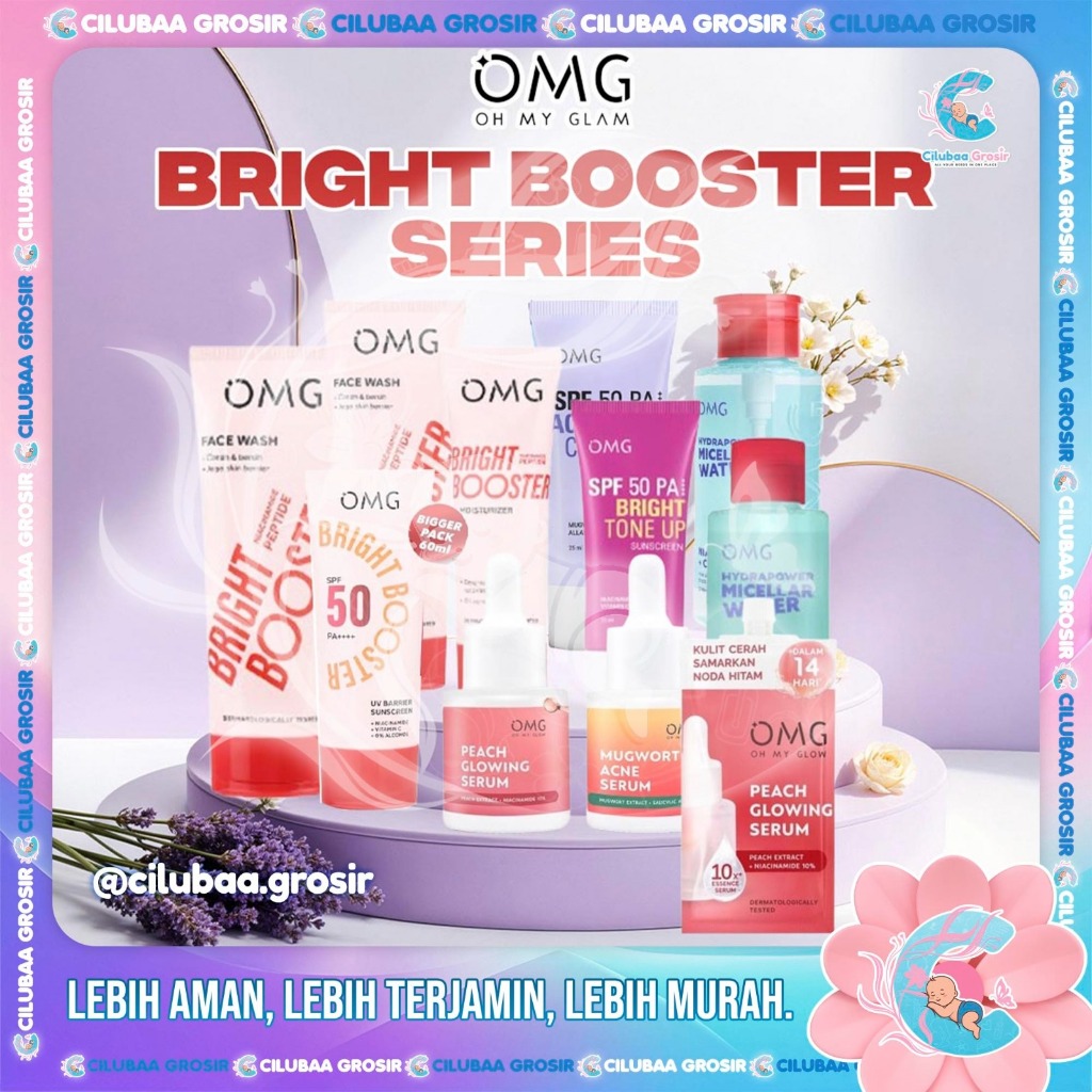 Jual OMG Oh My Glow Bright Booster Series || Face Wash || Moisturizer ...