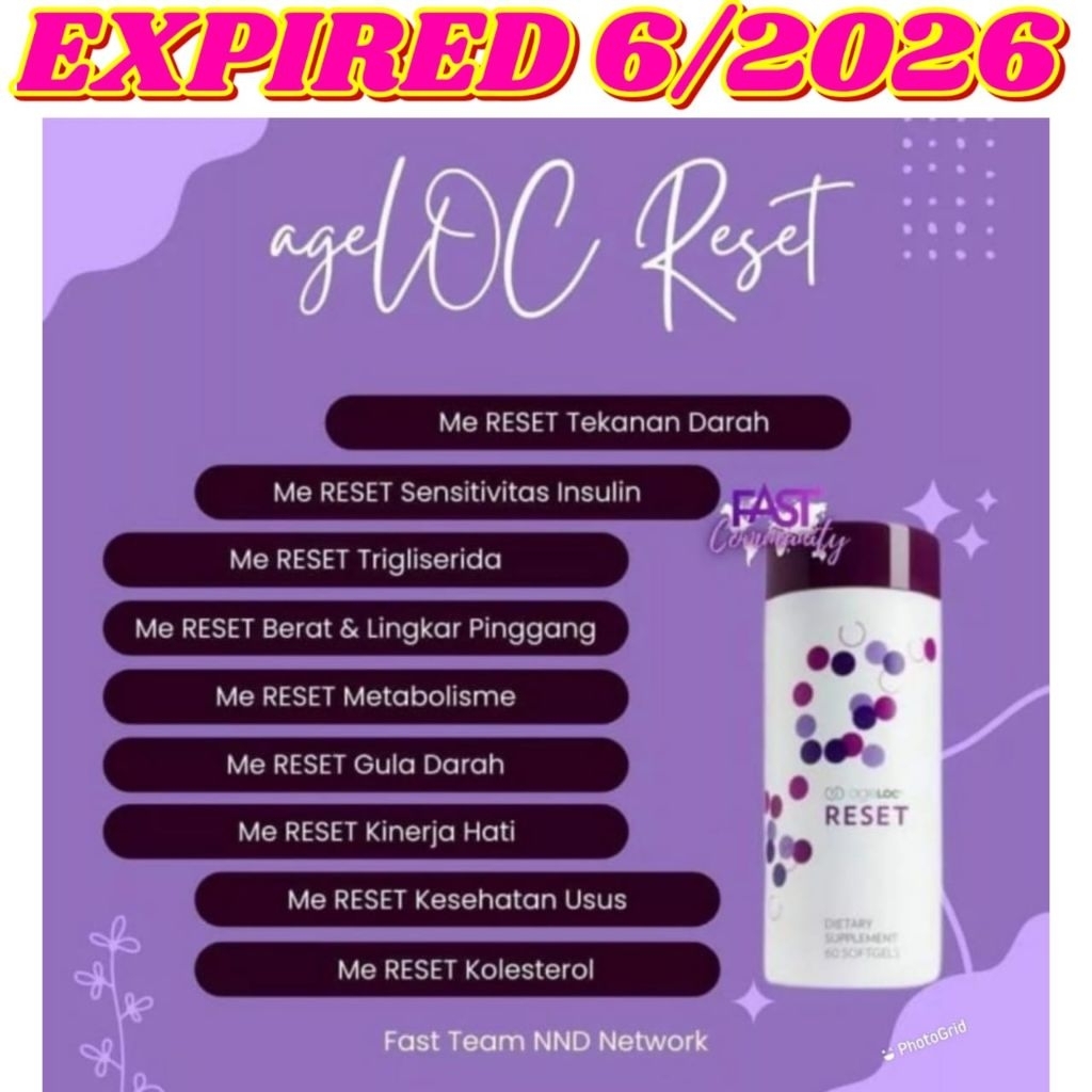 Jual RESET 1 btl ED 06/2026 MULUS SEGEL UTUH AGE_LOC RESET META MANJUR BAGUS SEKALI HASILNYA ...