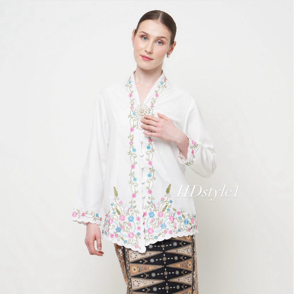 Jual Kebaya Encim Bordir Betawi Modern Premium Lengan Panjang Bahan ...
