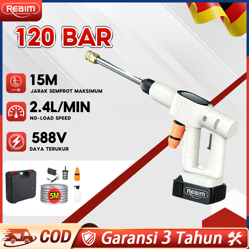 Jual REAIM Jet cleaner Baterai Alat Cuci Mobil cuci motor tekanan ...