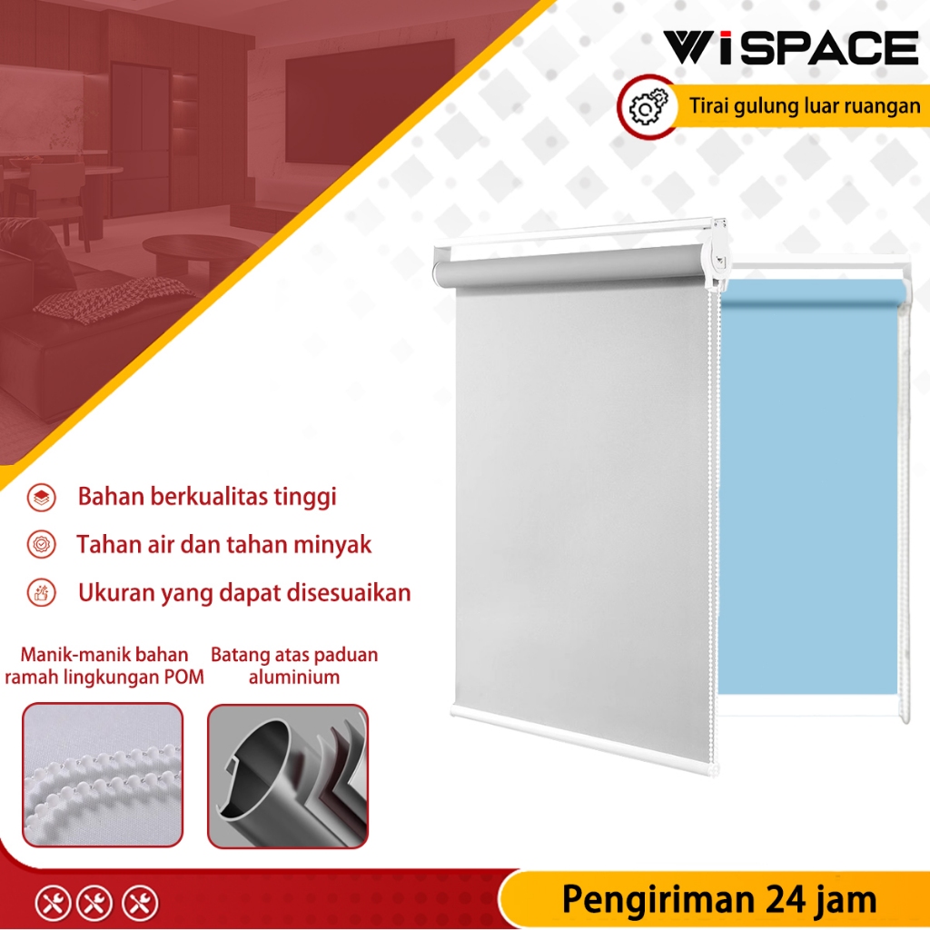 Jual Roller Blind Tirai Modern Dimout Blackout Tirai Jendela Gulung ...
