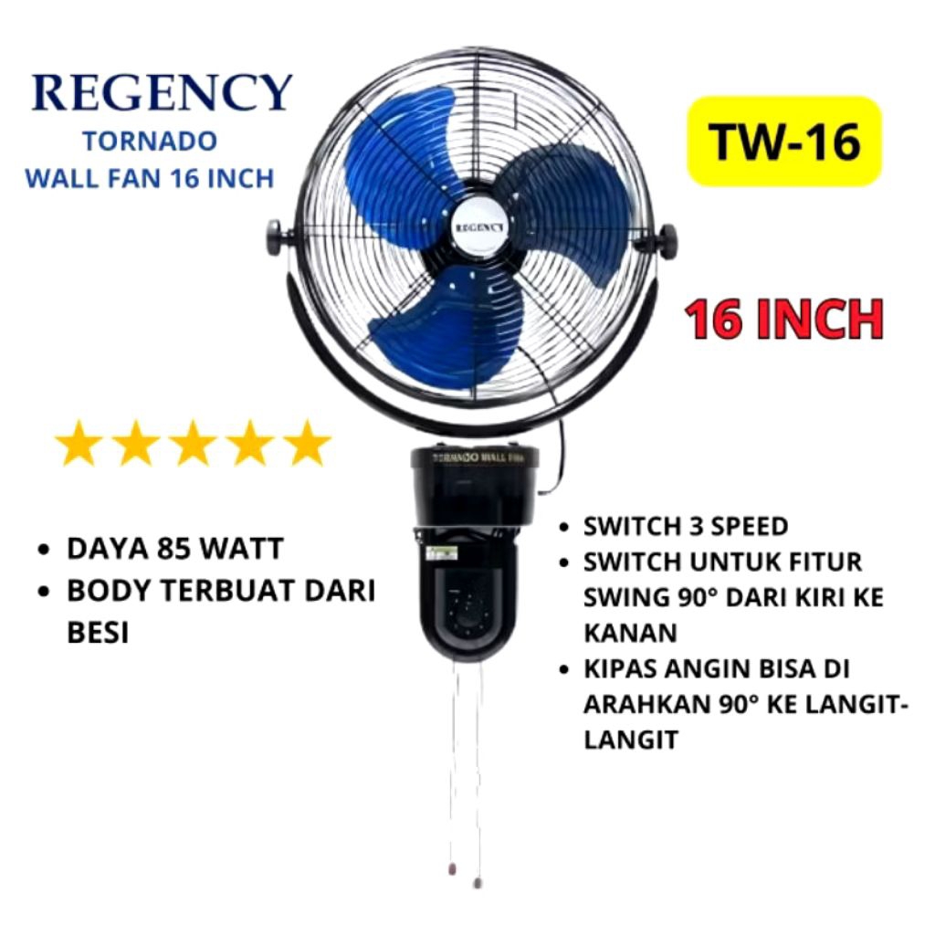 Jual Kipas Angin Dinding TW 16 REGENCY Wall fan 16 Inch | Shopee Indonesia
