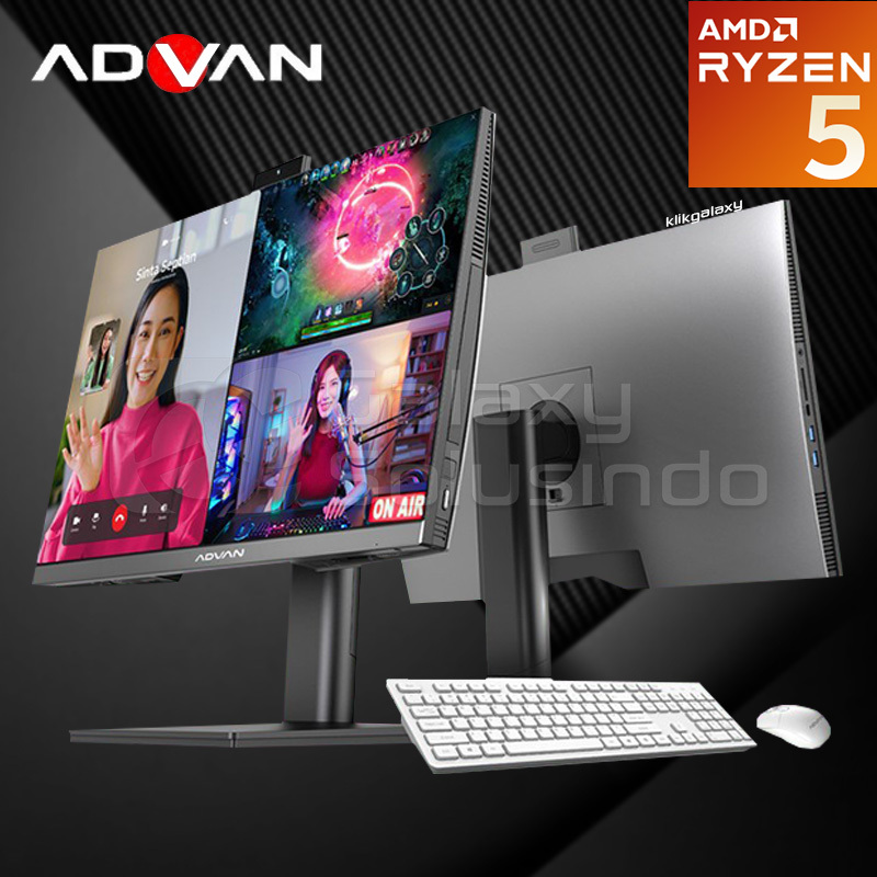 Jual AIO ADVAN FORCE ONE PC Ryzen 5-6600H 512GB SSD 8GB RAM 24″ FHD IPS ...
