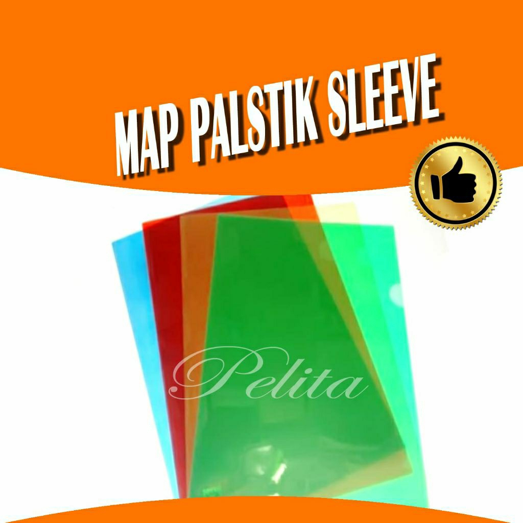 Jual MAP L map plastik sleeve bening merek random ukuran folio F4 per ...