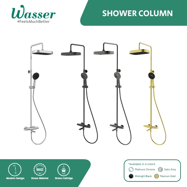Jual Wasser Shower Mixer System with Swivel Spout | ESS-V587 | Shopee ...