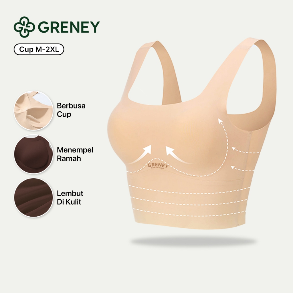Jual Greney- Bra Top Rompi Tank top Cup Telinga Kelinci Tali lebar Tank ...