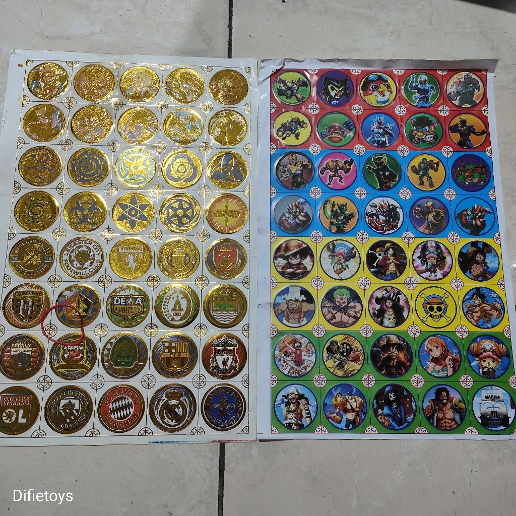 Jual tajos besi layar biasa dan emas isi 40 pcs tazos ,tasos besi ...