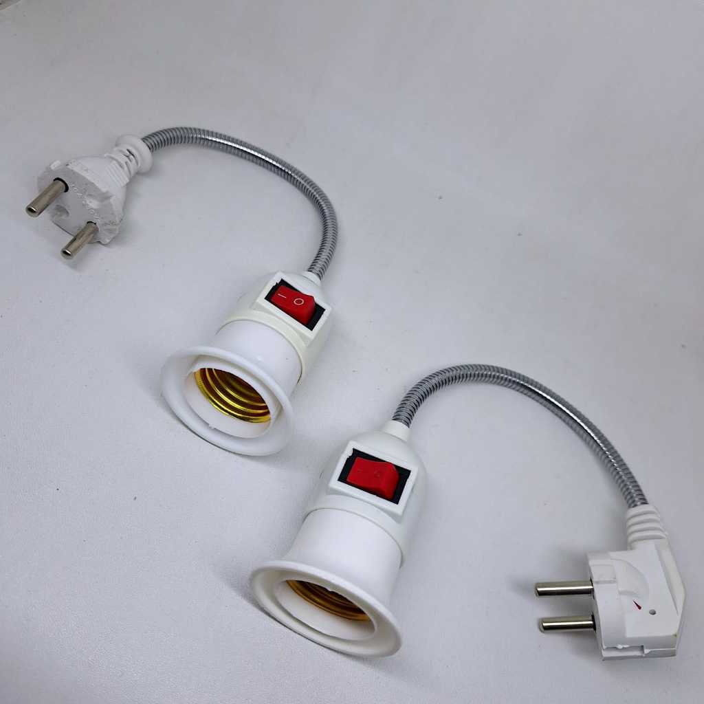 Jual Fitting Lampu Flexible Pitting Colok Holder Lamp Ukuran E27 Fiting ...