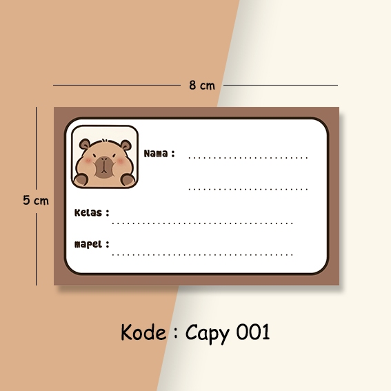 Jual Sticker nama sekolah edisi Capybara, Lilo and stitch lucu | Shopee ...