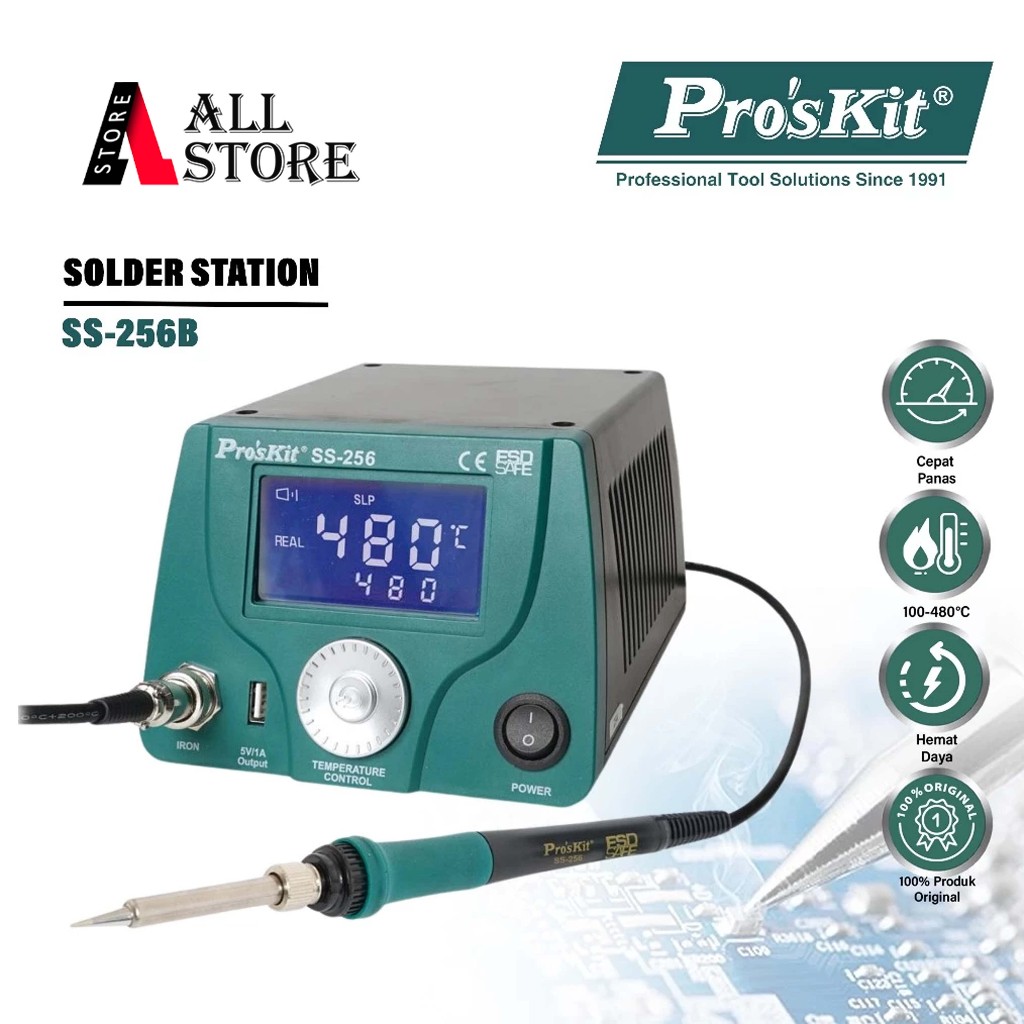 Jual Proskit SS-256B SOLDER STATION ORIGINAL - LCD Smart Soldering ...