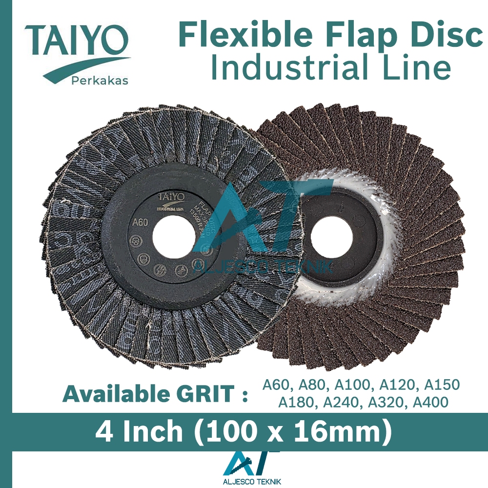 Jual TAIYO AMPLAS SUSUN FLEXIBLE FLEKSIBEL FLAP DISC 4 INCH | Shopee Indonesia