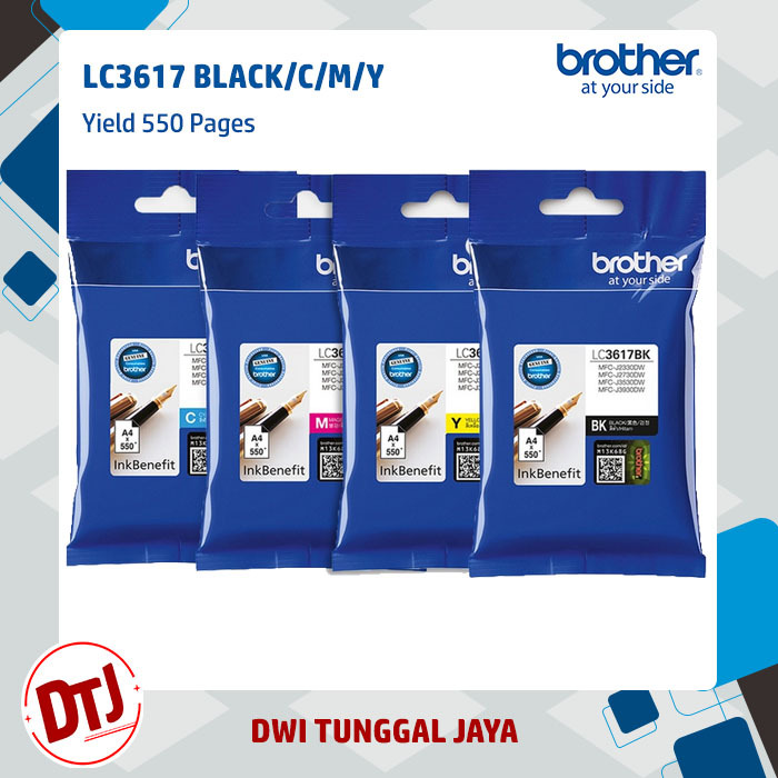 Jual Tinta Brother LC 3617 Black / Cyan / Magenta / Yellow Orginal ...