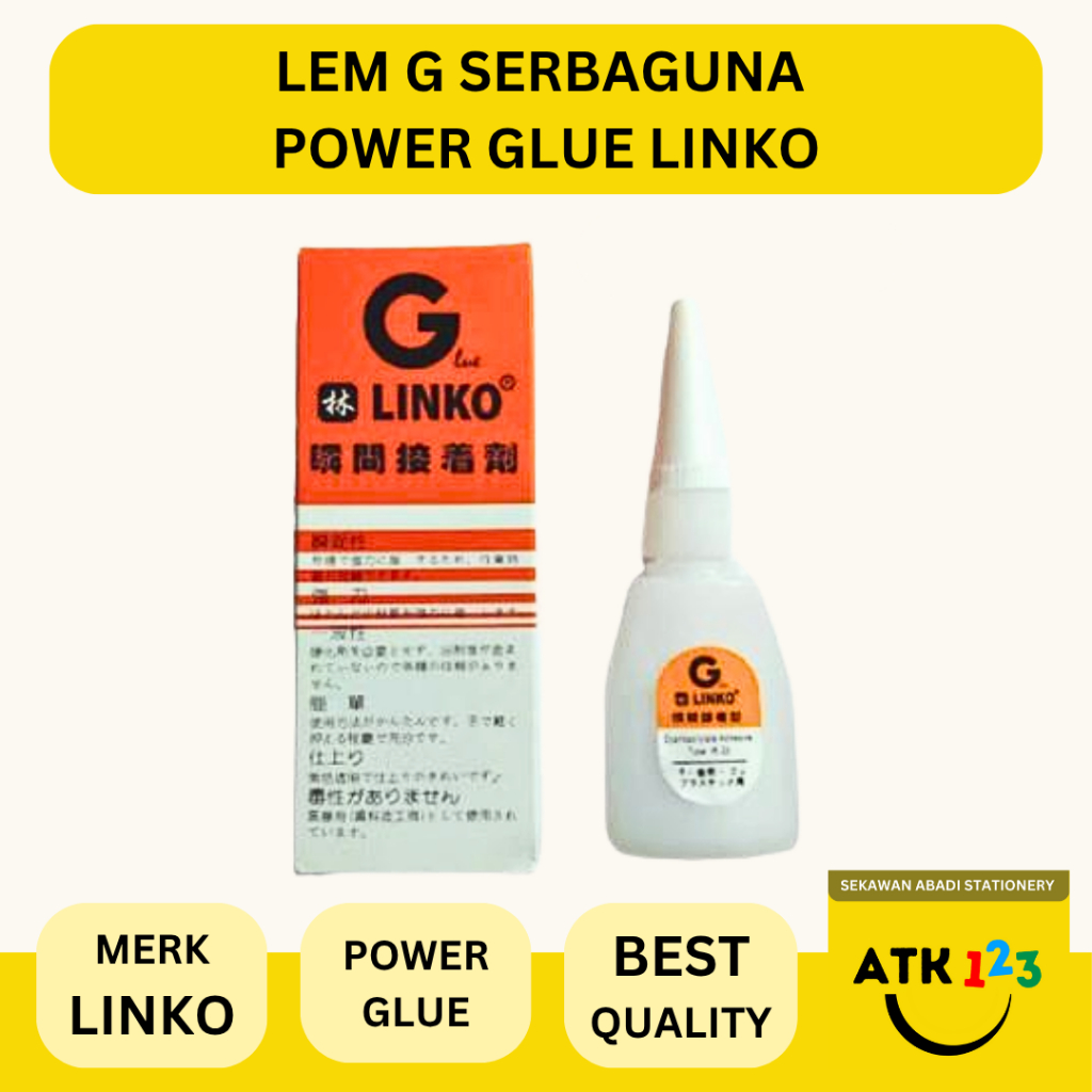Jual LINKO Lem G Power Glue / Lem Serbaguna / Lem Korea Super Adhesive merk LINKO [GROSIR ...