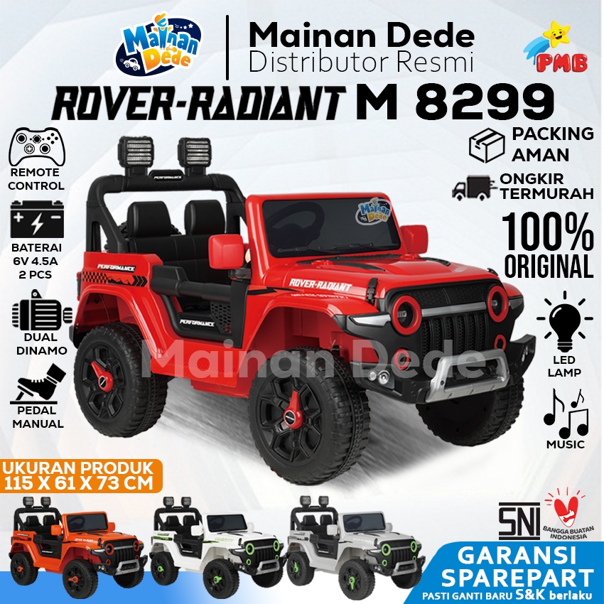 Jual Mainan Mobil Aki Anak Jeep PMB 8299 M8299 M-8299 ROVER RADIANT ...