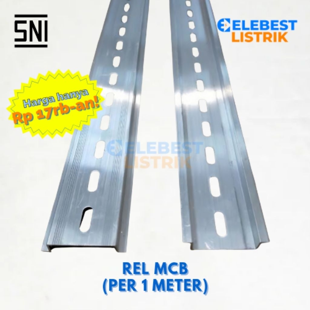 Jual REL / RAIL DUDUKAN MCB ALUMINIUM - Panjang 1 METER | Shopee Indonesia