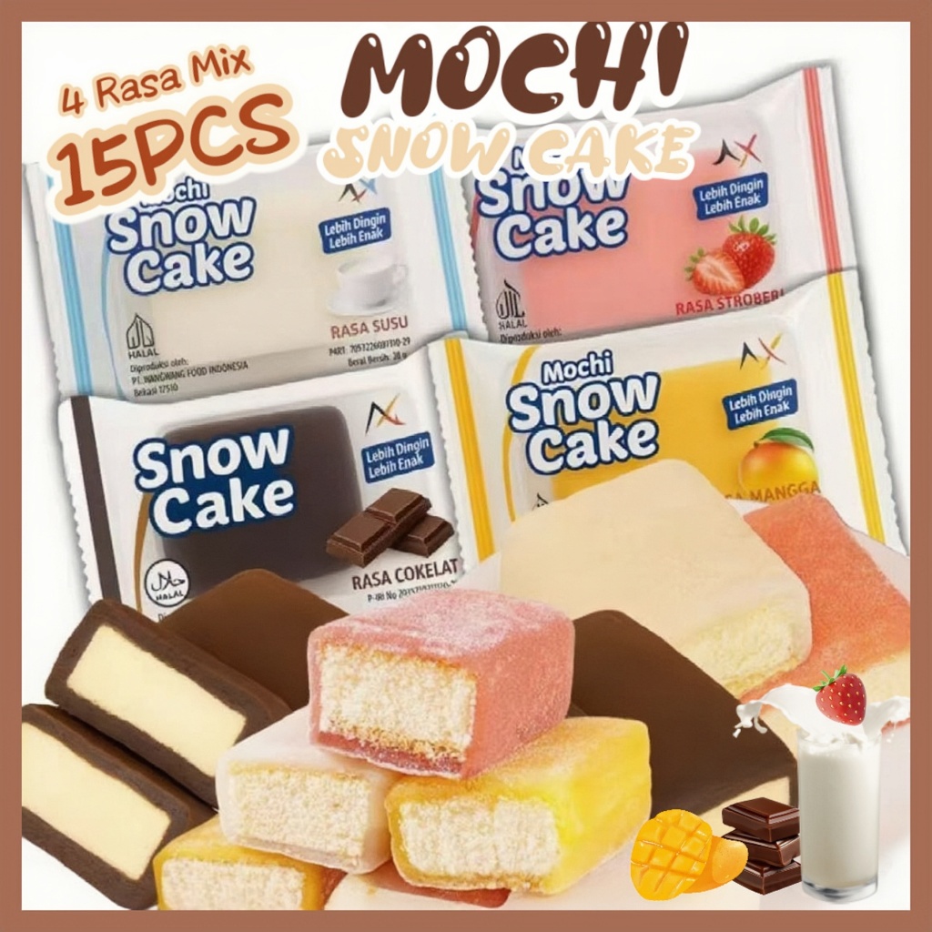 Jual 【Ready】Mochi Snow Cake 4 Rasa Susu Kue Mochi Nagasaki / Mochi Cake ...