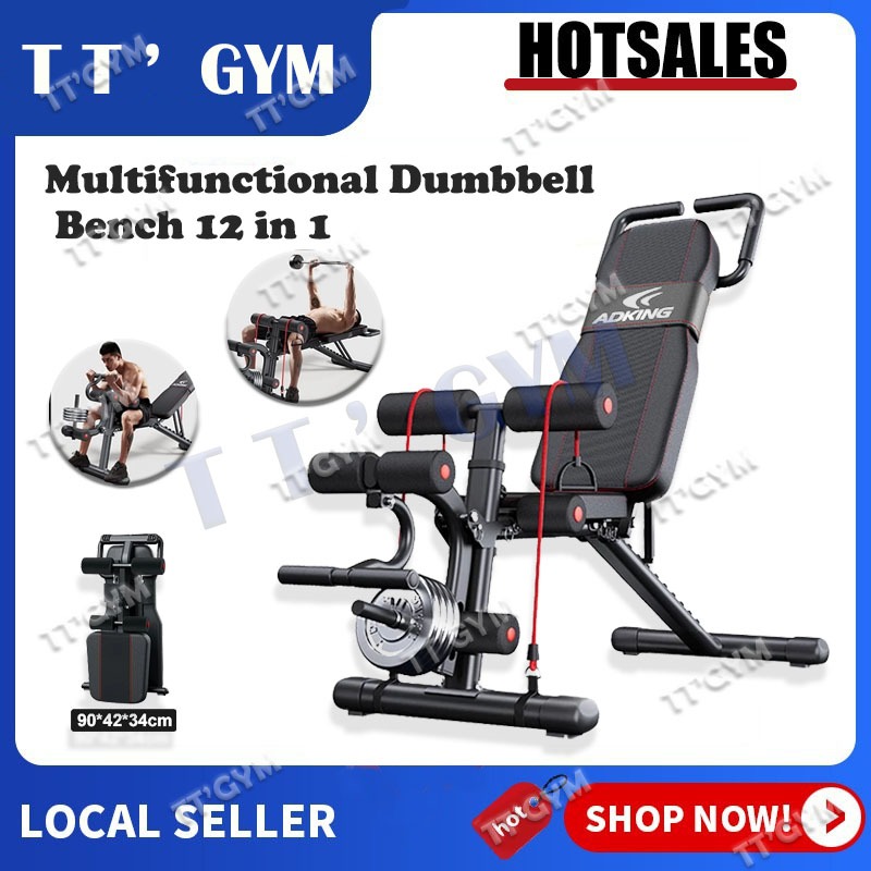 Jual Multifunctional Dumbbell Bench Bench Press Home Fitness Chair Sit ...