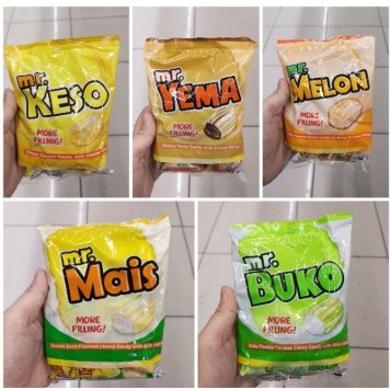 Jual Mr Buko Keso Mais Melon Yema Permen Soft Candy Isi Favorit Rebisco ...