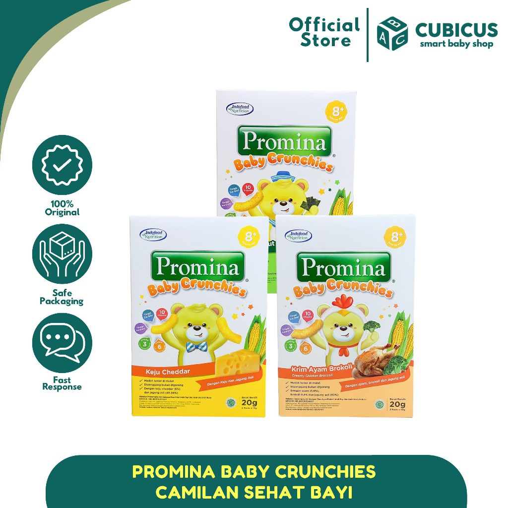 Jual Promina Baby Crunchies 20 Gram Snack MPASI Bayi 8 Bulan Keju ...