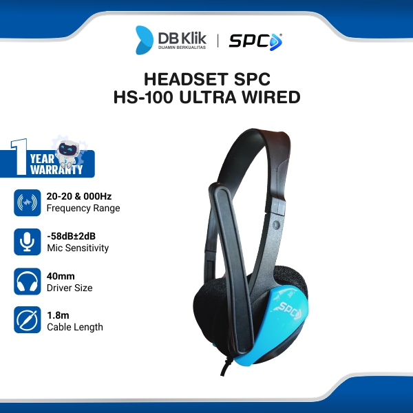Jual Spc Headset Hs-100 Ultra Wired | Shopee Indonesia