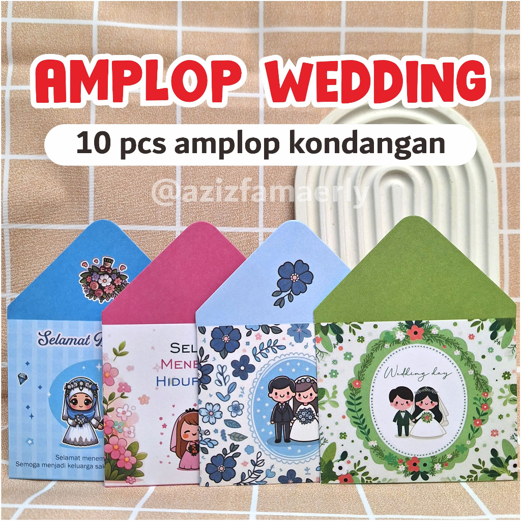 Jual Amplop kondangan, wedding envelope, angpao pernikahan, 10 pcs ...