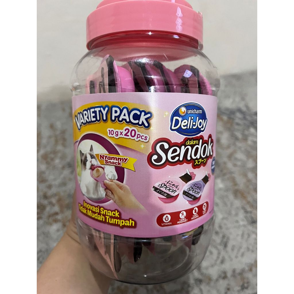 Jual Snack Kucing Deli Joy Sendok Cat Treat Cemilan 10 Gram | Shopee ...