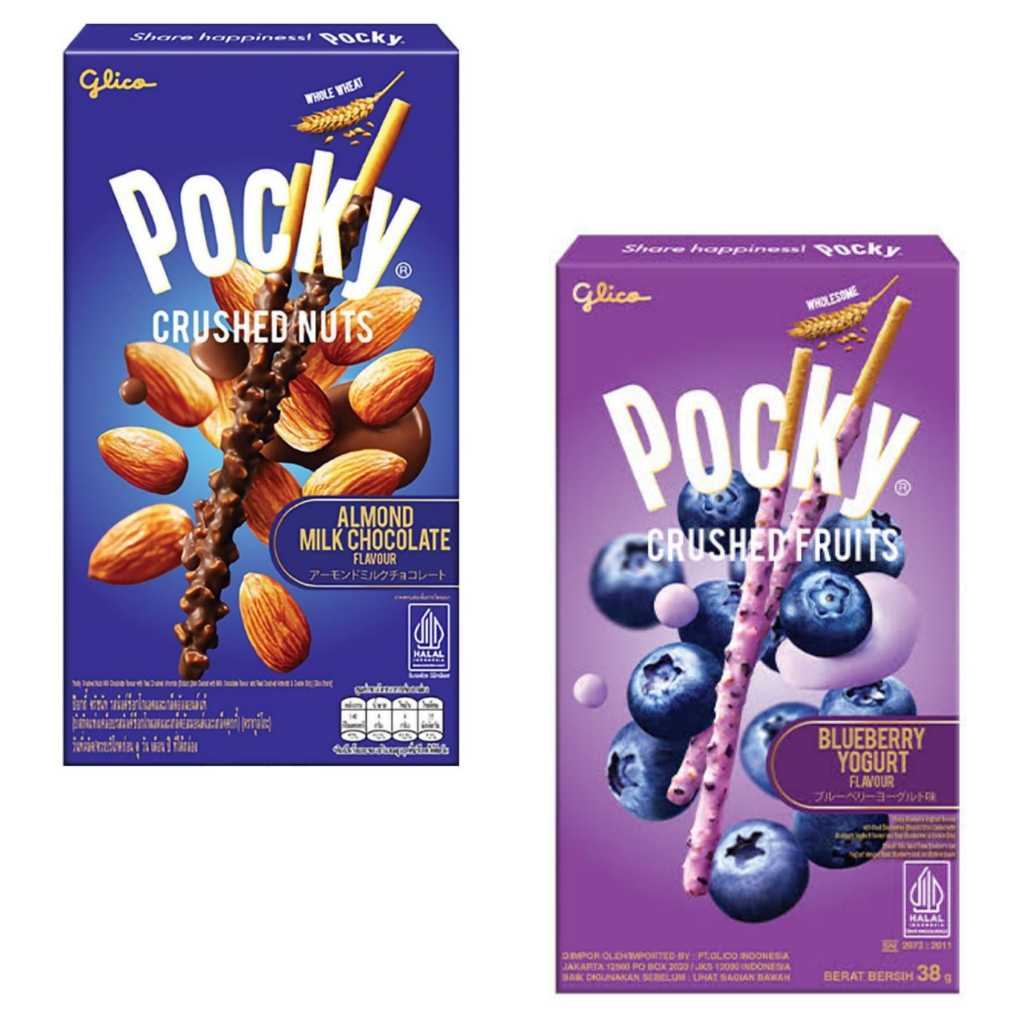 Jual Pocky Glico 47 gr / Pocky Crushed Fruit 38g / Crushed Nuts 25g | Shopee Indonesia