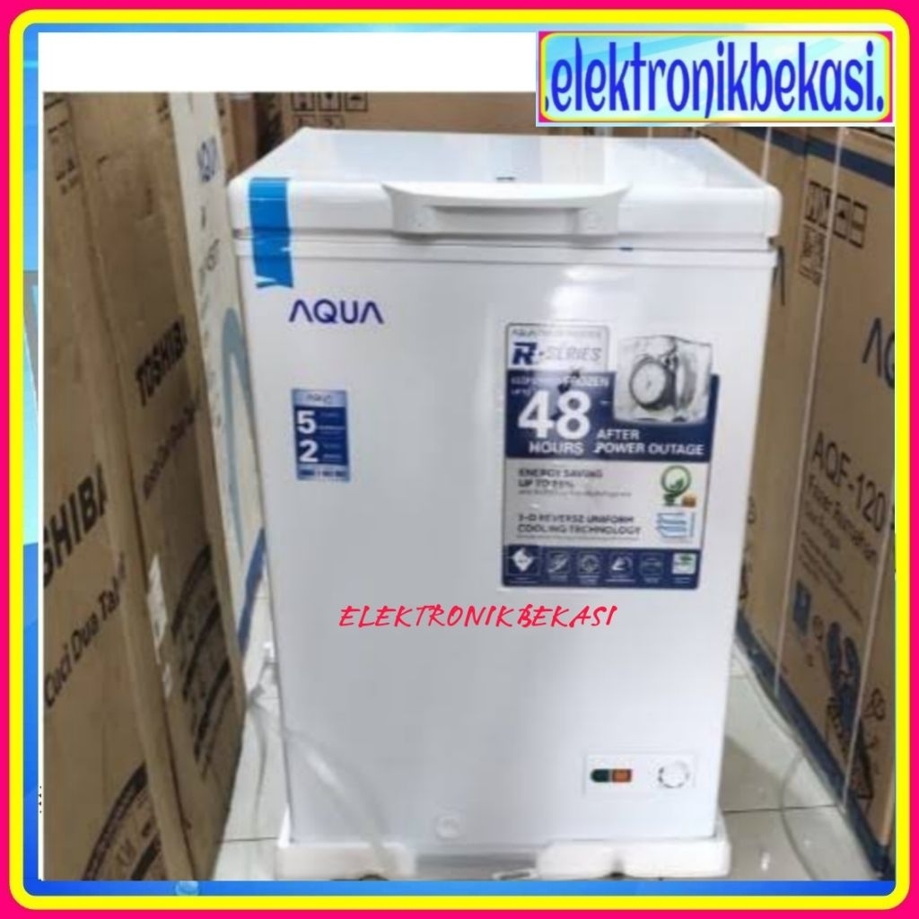 Jual AQUA CHEST FREEZER AQF-120 HC / BOX FREEZER AQUA 100 LITER ...