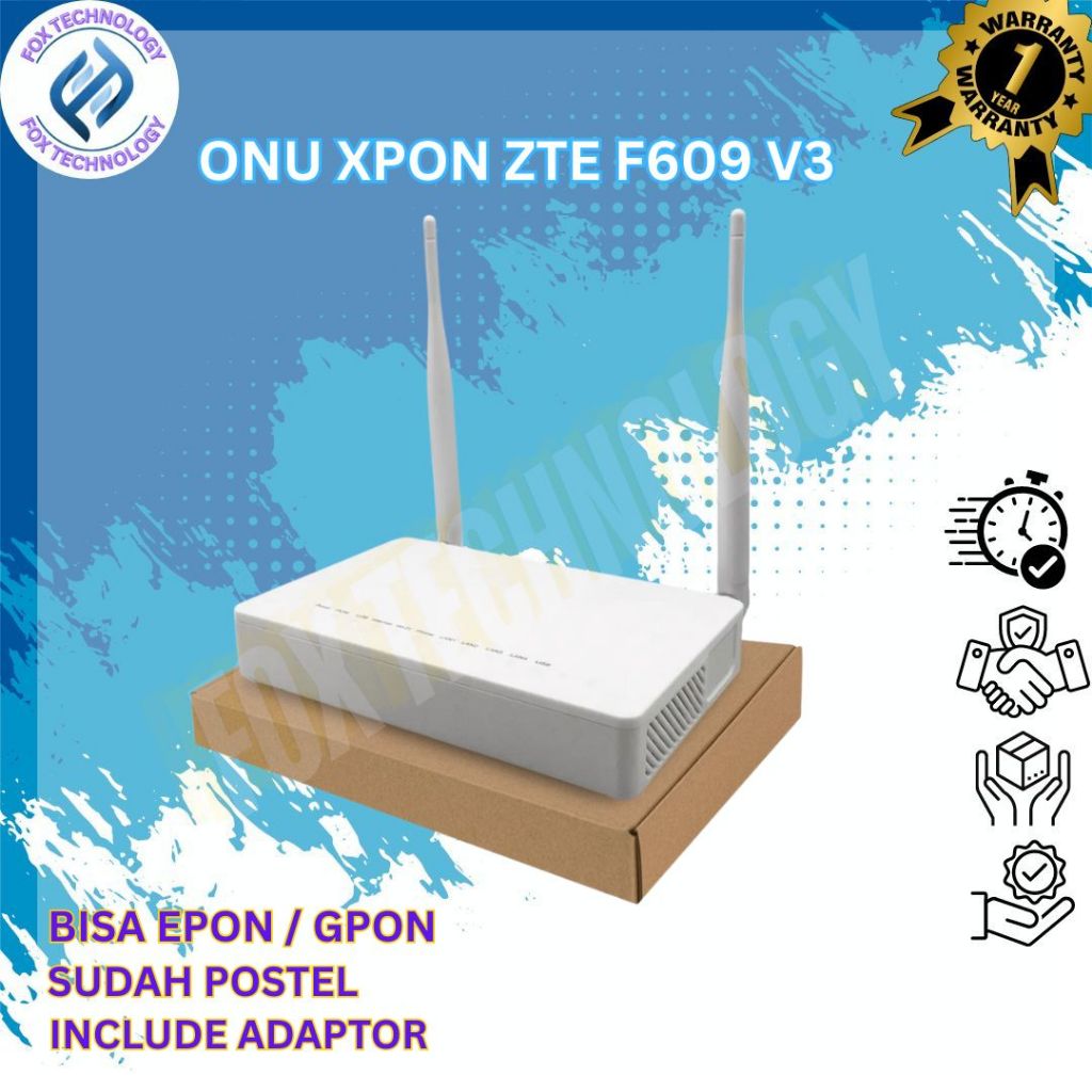 Jual Modem ONT XPON ZTE F609 V3 Support GPON & EPON Lengkap Dus ...