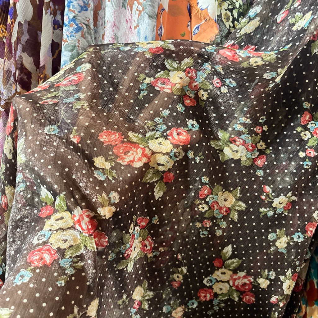 Jual Kain Sifon Yoryu Motif Bunga Polkadot - frd - kak sifon sutra ...