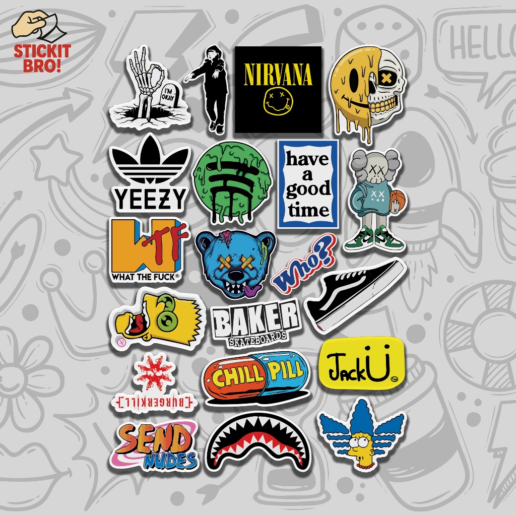 Jual Sticker Pack HYPE BEAST VOL 02 Aesthetic Vynil Anti Air Potongan ...