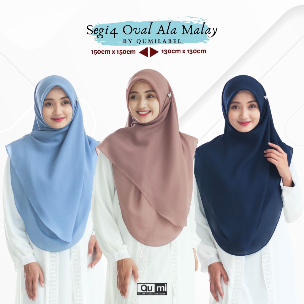 Jual 🩷SEGI4 OVAL ALA MALAY by Qumilabel🩷 (SIZE 130 CM) | Shopee Indonesia