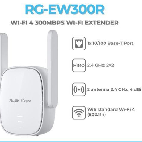 Jual RUIJIE RG-EW300R 300 Mbps WIFI EXTENDER SINGLE BAND HOME ROUTER ...
