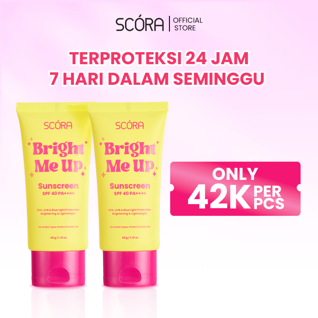 Jual [Pre-Order] SCORA Bright Me Up Sunscreen 40 Gr 2 Pcs [TWINPACK] | Shopee Indonesia