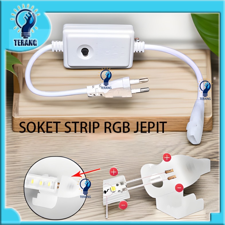 Jual KABEL COLOKAN LAMPU STRIP RGB LED SMD 2835/ 5050 STRIP BIASA ...