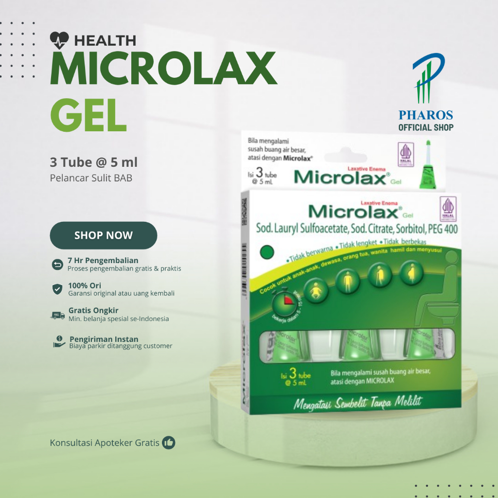 Jual Microlax Gel - Box isi 3 Tube @ 5 mL Atasi Sembelit (Susah BAB ...